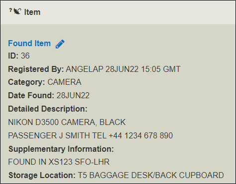 Manage Lost and Found Property