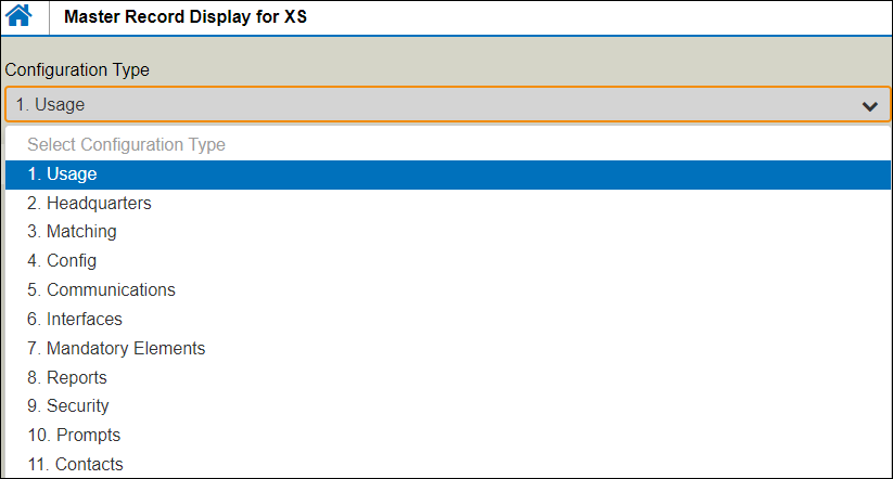 Display the Master Record